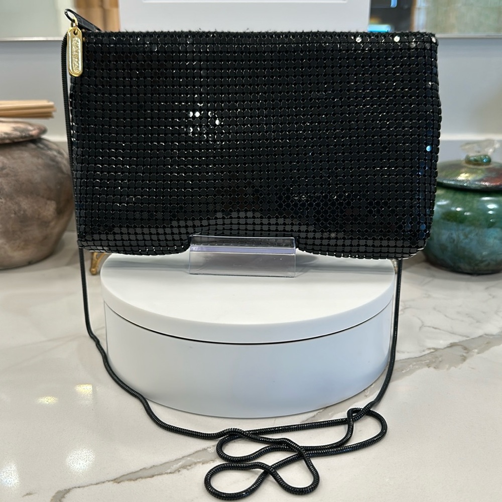 Vintage Carla Marchi - Black Metal Mesh Purse, Black … - Gem